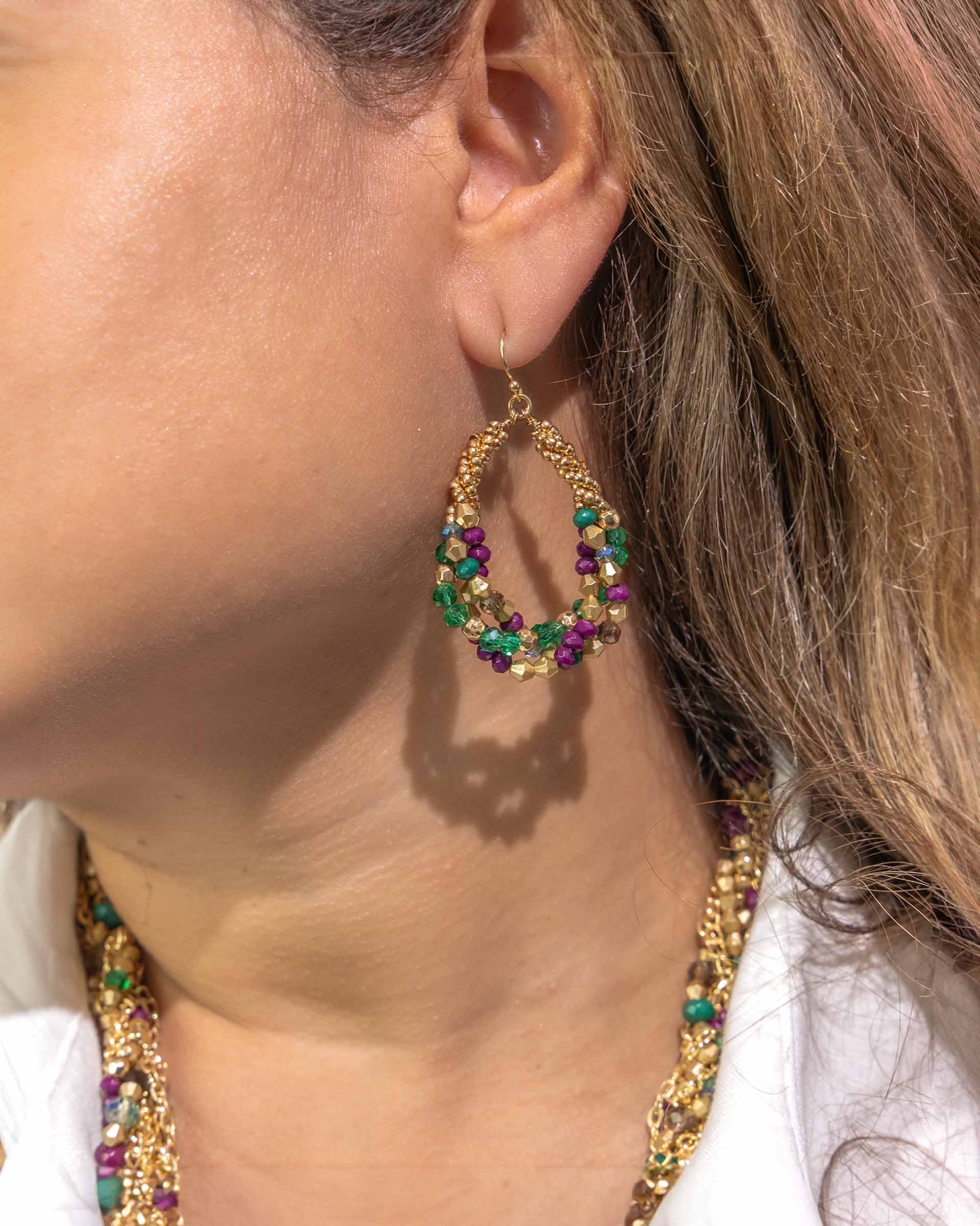 Dauplaise Jewelry Prismatic Glamour Hoops