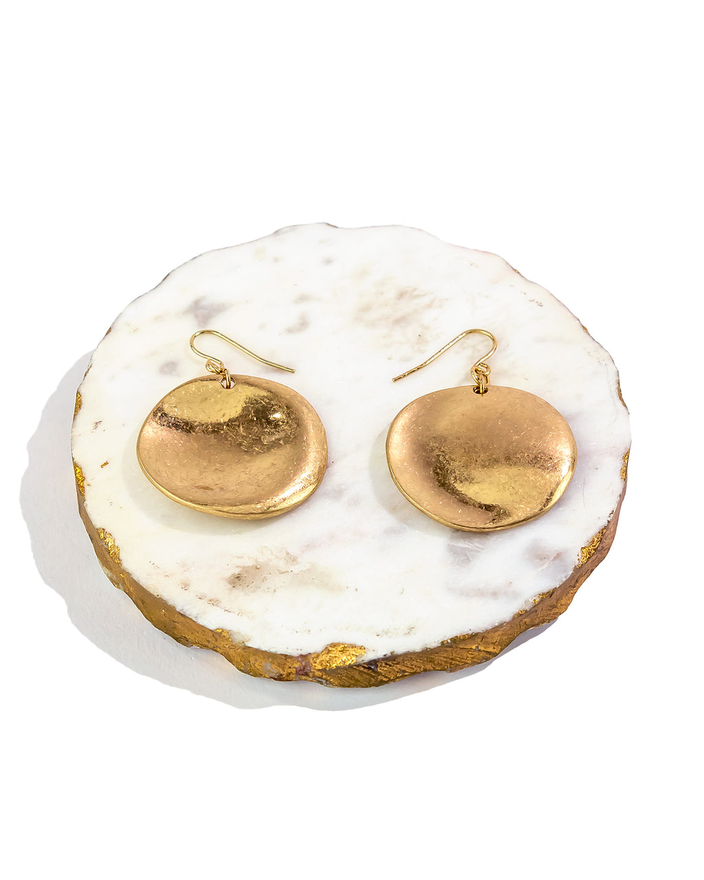 Gold Disc Drop Earrings – Everyday Gold Accent | Dauplaise ...